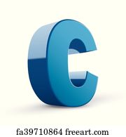 Free art print of Blue letter C. Blue floral capital letter C in frame ...