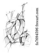 Free art print of Structure Abstract drawing. Abstract drawing black ...