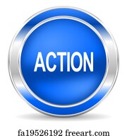 Free art print of Action icon. Action icon. Internet button on white ...