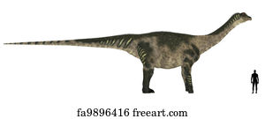 Free art print of Brachiosaurus Size Comparison. Illustration of a ...