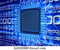 Free art print of Close up of computer circuit board in blue | FreeArt ...
