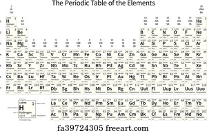 Free art print of Chemical elements from periodic table, black and ...