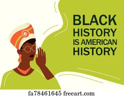 Free art print of Black history month banner. Famous Afro American ...