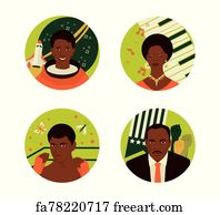 Free art print of Black history month banner. Famous Afro American ...