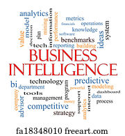 Free art print of Business Intelligence Word Cloud Concept in red caps ...