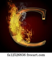 Flaming Letters FreeArt Prints and Wall Art | FreeArt