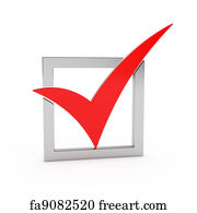 Free art print of 3D Red affirmation check mark, tick symbol | FreeArt ...