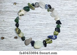 Free art print of Gemstones circle. Semiprecious gemstones of varoious ...