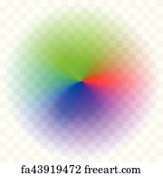 Free art print of Color wheel / color chart with blended, faded circles ...