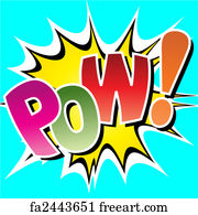 Free art print of Pow comic. POW. Vector poster comic strip style with ...