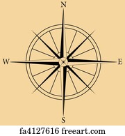 Free art print of Vector Compass Rose. Illustration of a Vector hi ...