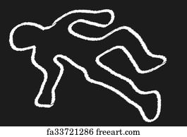 Free art print of Crime scene body chalk outline pop art vector. Crime ...