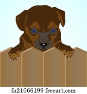 Free art print of Labrador dog peeping from behind a fence. Labrador ...