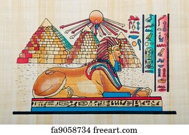 Free art print of Papyrus with elements of egyptian ancient history ...