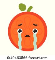 Free art print of Emoji - tears crying orange. Isolated vector. Tears ...