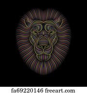 Free art print of Engraving of stylized psychedelic rabbit portrait on ...