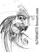 Free art print of Structure Abstract drawing. Abstract drawing black ...