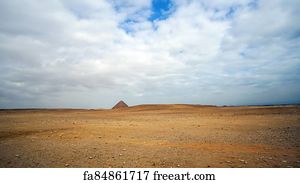 Free art print of Far view Red Pyramid from Bent pyramid showing ...