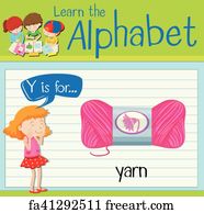 Free art print of Flashcard letter Y is for yellow. Flashcard letter Y ...