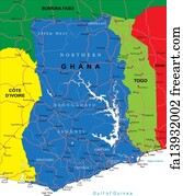 Free art print of Ghana infographic map vector illustration. Ghana map ...