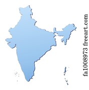 Free art print of Map of India with borders in network design | FreeArt ...