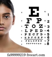 Free Indian Woman And Eye Chart For Sight Test Art Prints and Artworks ...