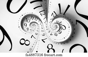 Free Abstract Spiral Clock Background Twisted Time Art Prints and ...