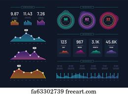Free art print of Dashboard template. Ux ui analytics interface, information panel with finance ...