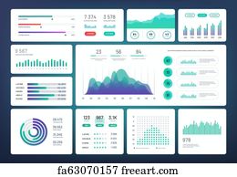 Free art print of Dashboard template. Ux ui analytics interface, information panel with finance ...