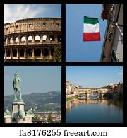 Free art print of Collage with italian doors | FreeArt | fa8295803