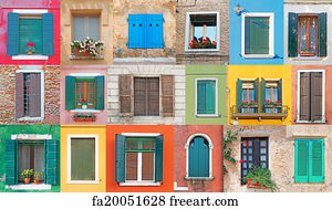 Free art print of Collage with italian doors | FreeArt | fa8295803