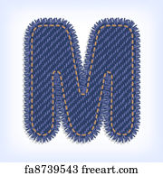 Free art print of Vintage floral alphabet, letter M. Vintage floral ...