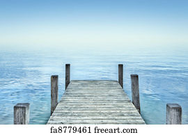 Free art print of Jetty. Sunset at Beach | FreeArt | fa145678