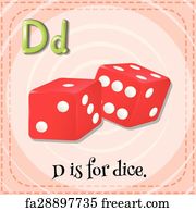Free art print of Flashcard letter D is for dog. Flashcard letter D is ...