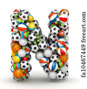 Free art print of Letter I, gaming balls alphabet. Letter I, stacked ...