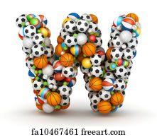 Free art print of Letter I, gaming balls alphabet. Letter I, stacked ...