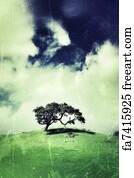 Free art print of Vintage image of a tree over grunge background ...