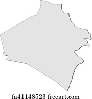Free art print of Al Anbar Governorate map vector. Al Anbar Governorate ...