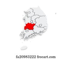 Free art print of Map of Jeolla. South Korea. Map of Jeolla. South ...