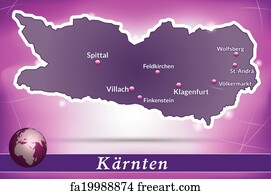 Free art print of Map of kaernten. Map of kaernten as an overview map ...