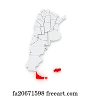 Free art print of Map of Tierra del Fuego, Antarctica and South ...