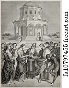 Free art print of The Marriage of the Virgin by Nicolas Poussin ...