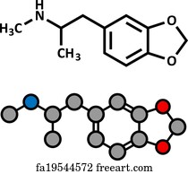 Free Ecstasy Recreational Drug Structure Art Prints and Artworks | FreeArt