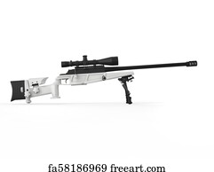 Free art print of Modern army assault rifle with silencer - closeup on ...