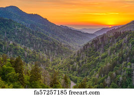 Free art print of Newfound Gap in the Smoky Mountains. Newfound Gap in ...