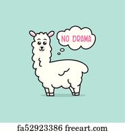 Free art print of No prob llama motivational quote. No prob llama ...