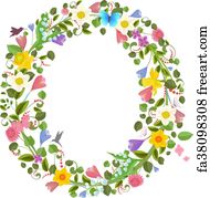 Free art print of Ornate capital letter font consisting of the spring ...