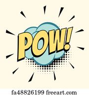 Free art print of Pow comic. POW. Vector poster comic strip style with ...