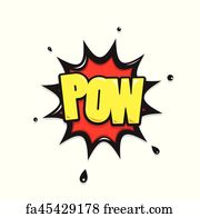 Free art print of Pow comic. POW. Vector poster comic strip style with ...