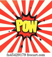 Free art print of Pow comic. POW. Vector poster comic strip style with ...